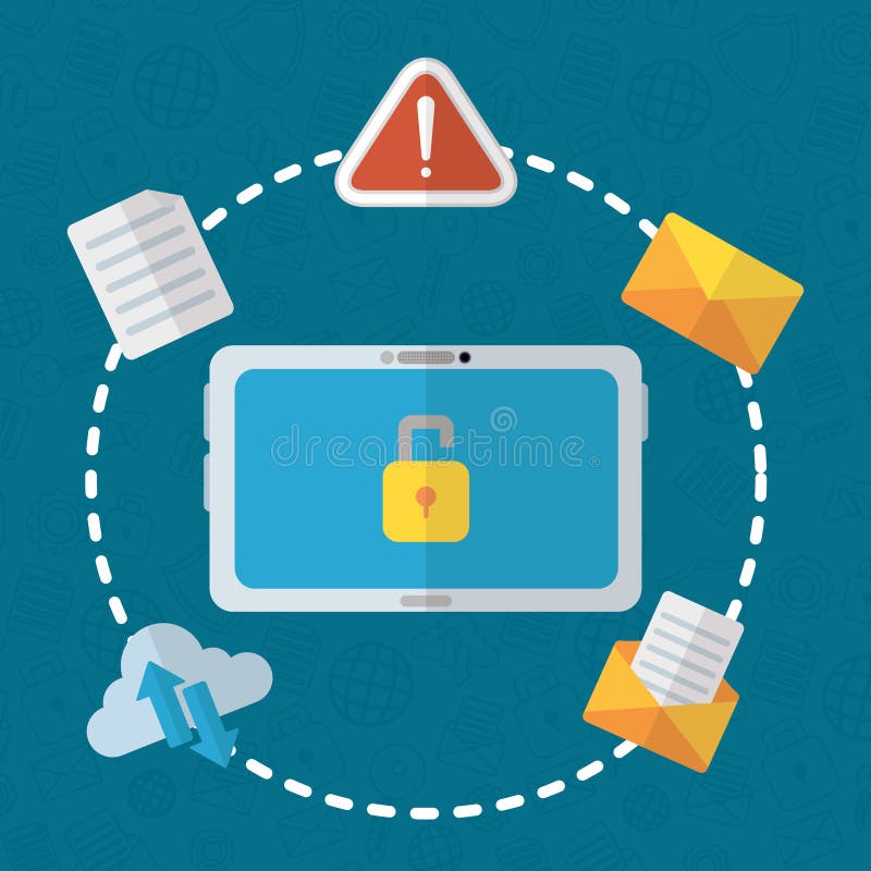 Technology Internet Security Flat Design Stock Illustration ...