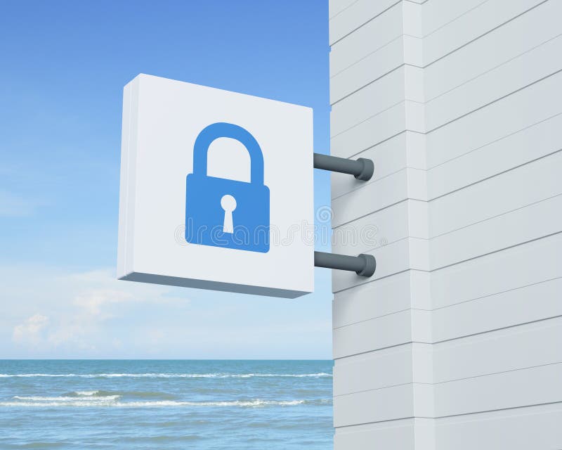 Technology Internet Security And Safety Online Concept 3d Rendering Stock Illustration