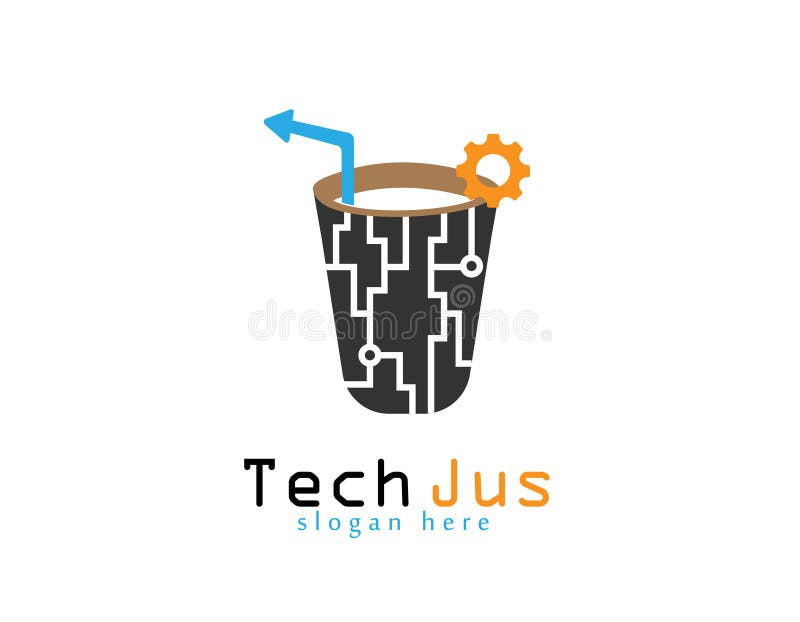 Technology jus logo stock illustration. Illustration of logo - 161631798