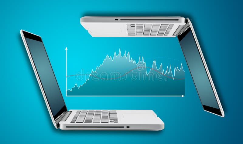 Laptop Computer with Forex Chart on Desktop Stock Photo - Image of ...