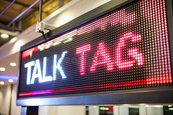 Talk Tag LED Screen stock illustration. Illustration of talktag - 365492871