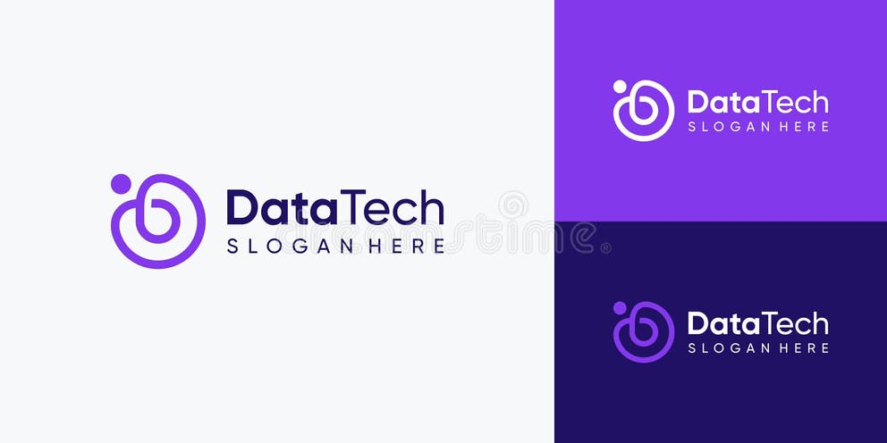 Technology Letter D Initial Line Vector Logo Design with Modern, Simple ...