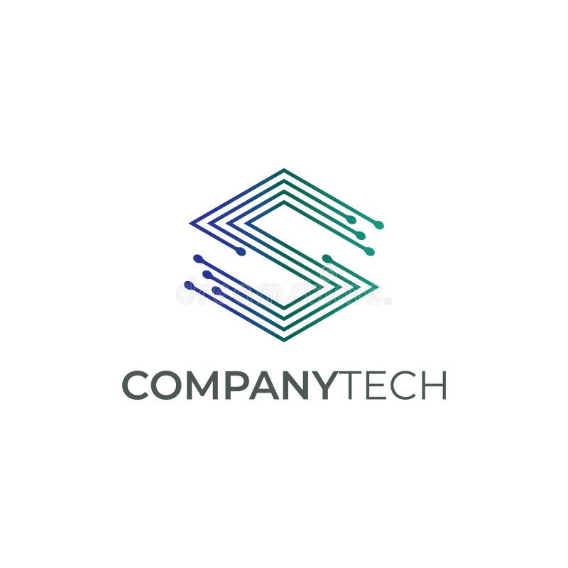 Technology Letter S . Logo Template Vector Stock Vector - Illustration ...