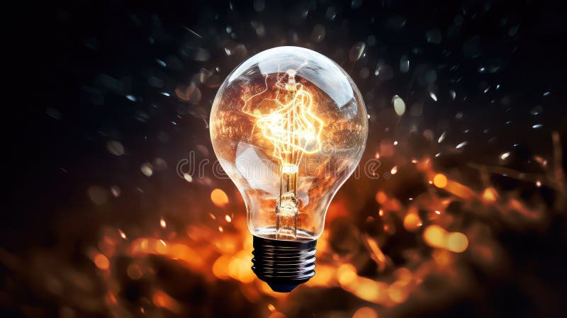 Technology light blub stock illustration. Illustration of ambient ...