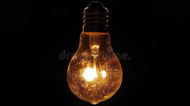 Technology Light Bulb in the Dark Stock Image - Image of color, energy ...