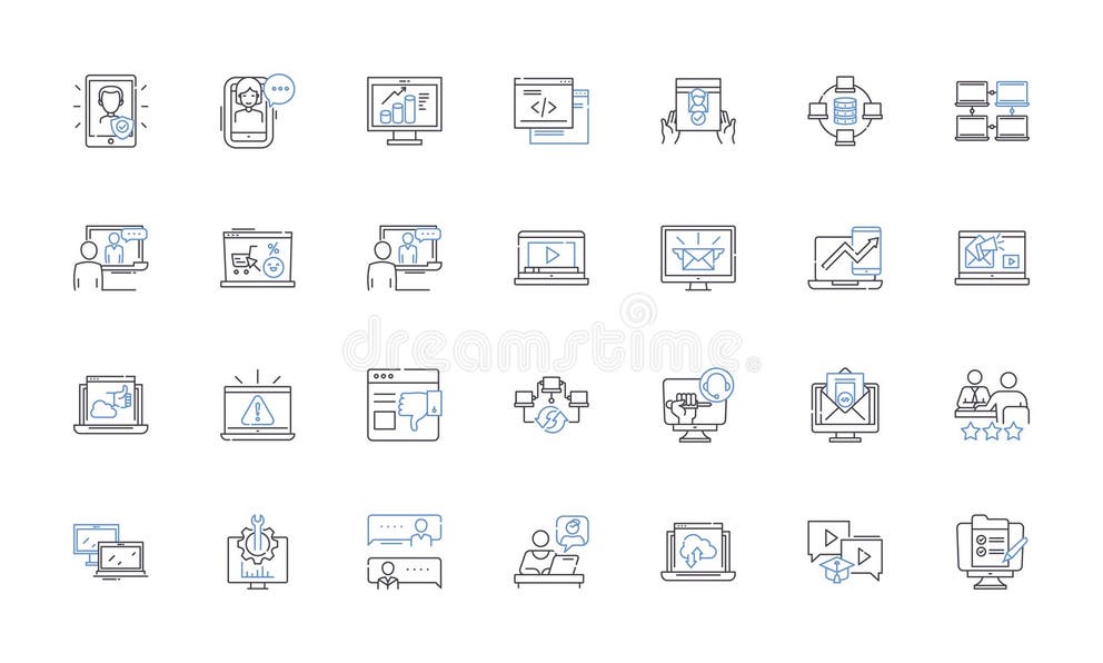 Technology Line Icons Collection. Innovation, Automation, Robotics ...