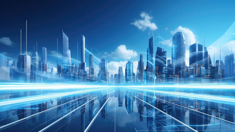 Technology Line Innovation Background Stock Illustration - Illustration ...