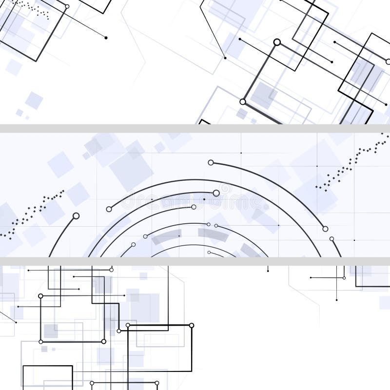 Technology Lines Abstract Banners Stock Illustration - Illustration of ...