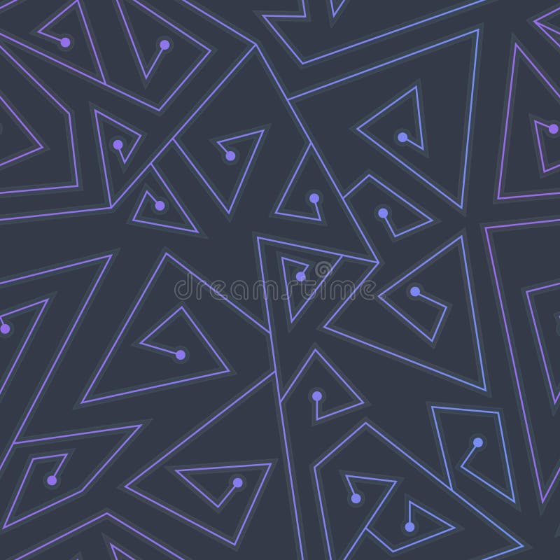 Technology Lines Seamless Pattern Stock Illustration - Illustration of ...