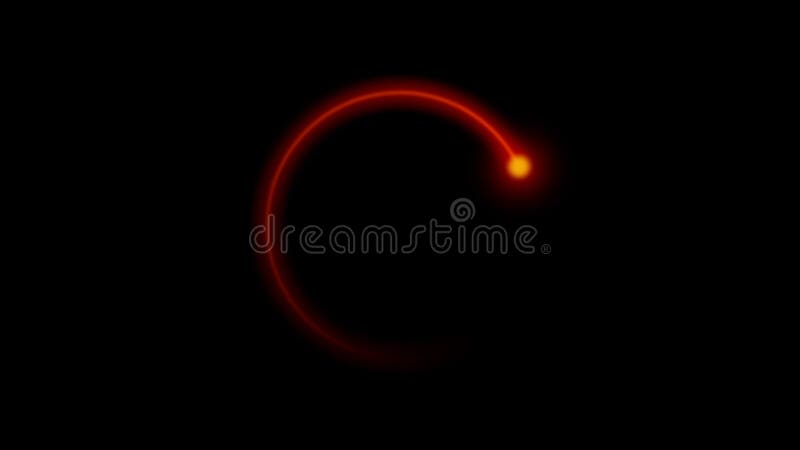 Technology Loading Circle of Rotating Progress Bar on Black Background ...