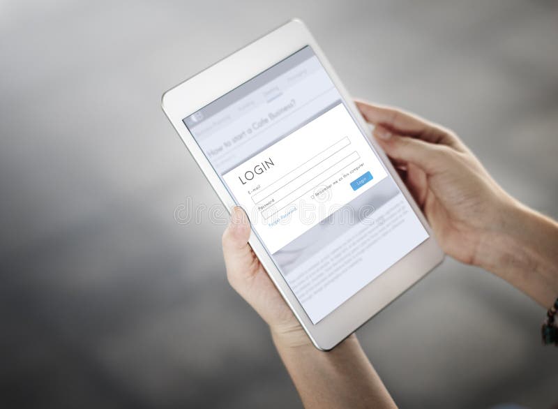 Technology Login Account Details Concept Stock Photo - Image of people ...