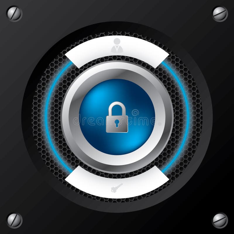 Technology login screen stock vector. Illustration of button - 25387825