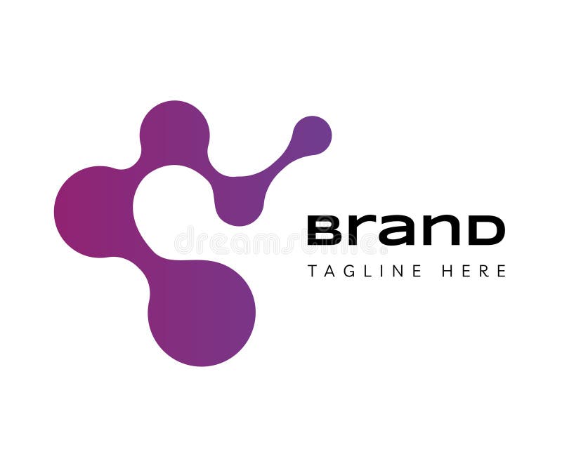 Letter S Logo Icon Design Template Elements. Purple Dots Connected Logo ...