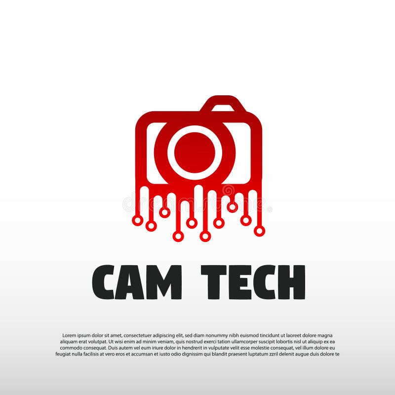 Technology Logo with Camera Concept. Future Tech Icon Stock Vector ...