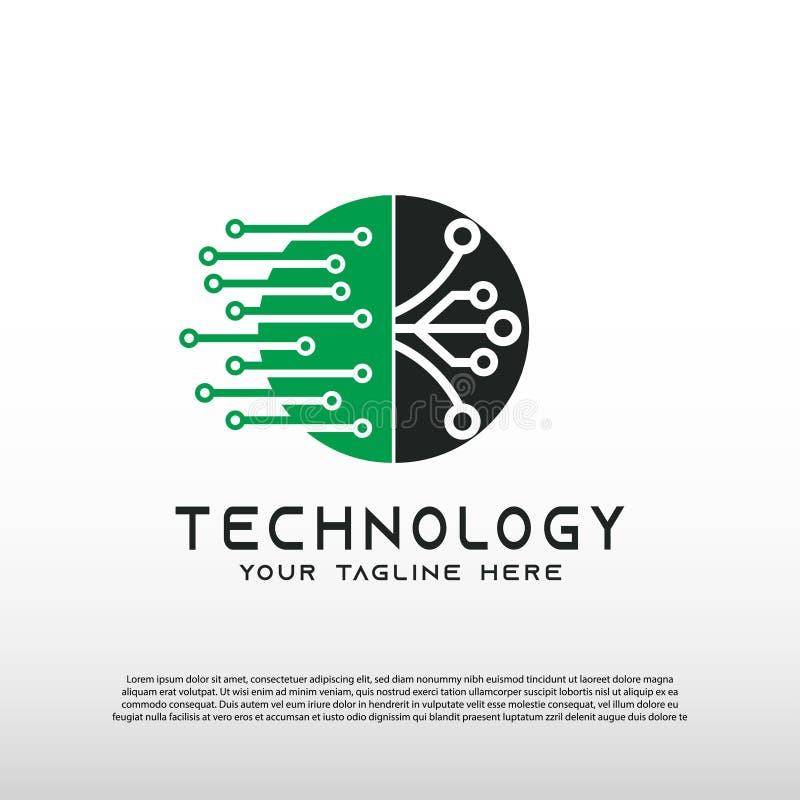 Technology Logo with Concept of Network. Illustration Element -vector ...