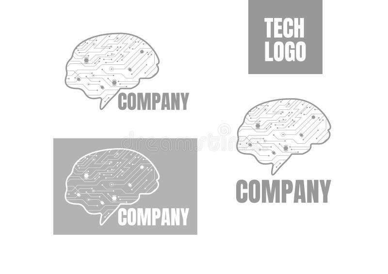 Technology Logo Concept Vector Stock Vector - Illustration of network ...
