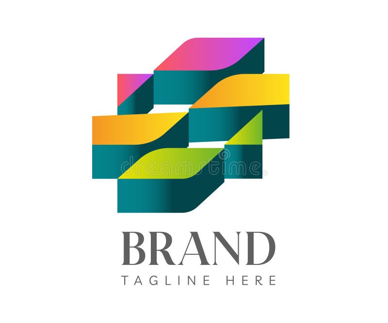 Flag Logo Design. Growth, Solidarity, Integration Concept. Stock Vector ...