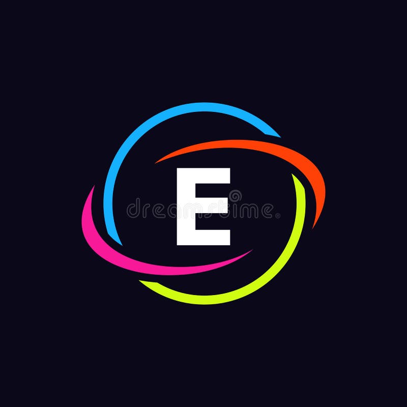 Technology Logo Design on E Letter Concept. Letter E Technology Logo ...