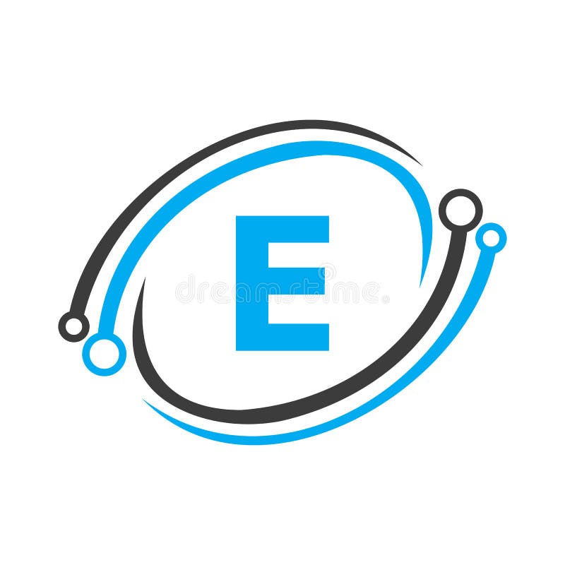 Technology Logo Design on E Letter Concept. Technology Network Logo ...