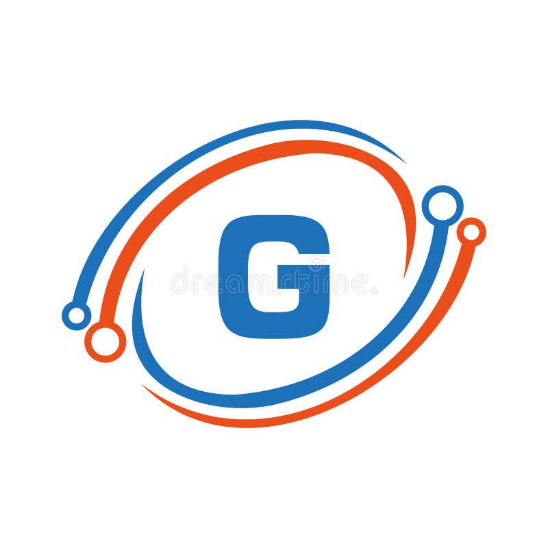Technology Logo Design on G Letter Concept. Technology Network Logo ...