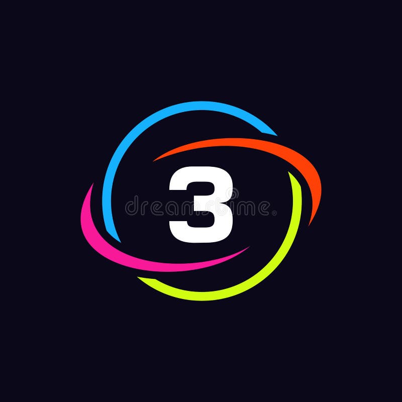 Technology Logo Design on 3 Letter Concept. Letter 3 Technology Logo ...