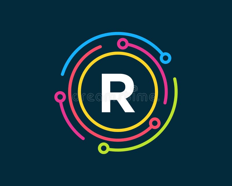 Technology Logo Design with R Letter Concept. Letter R Technology Logo ...