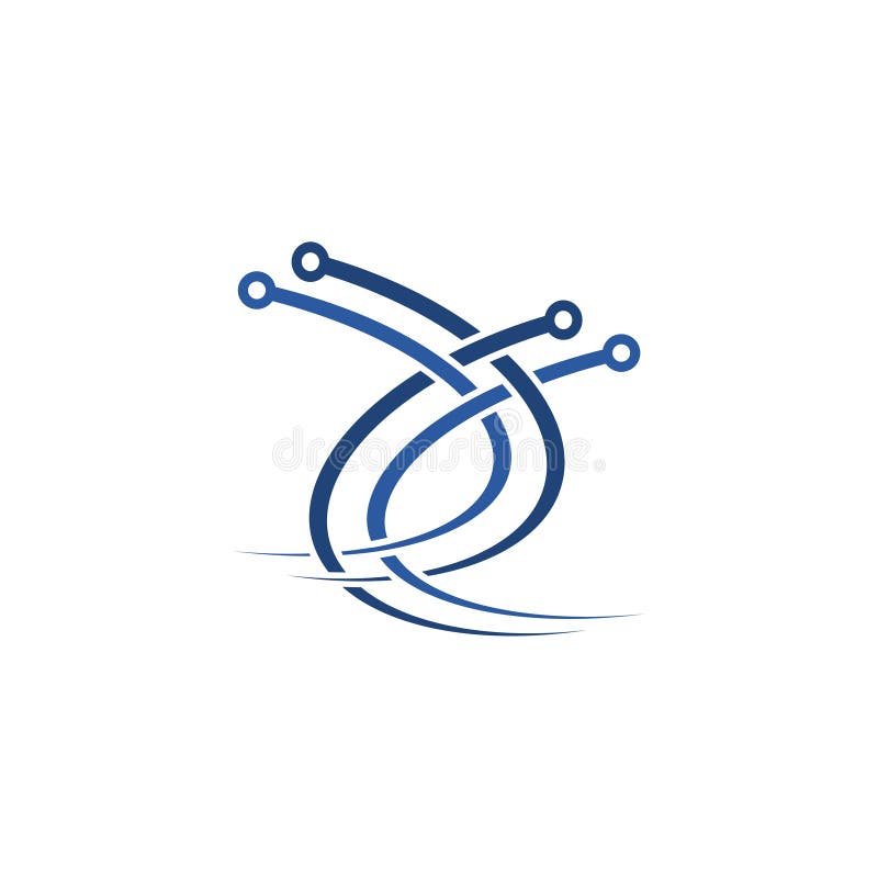 Technology Logo Design, Technology Icon on White Background Stock ...