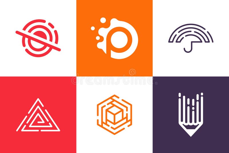 Technology Logo Design Vector Collection with Creative Element Concept ...