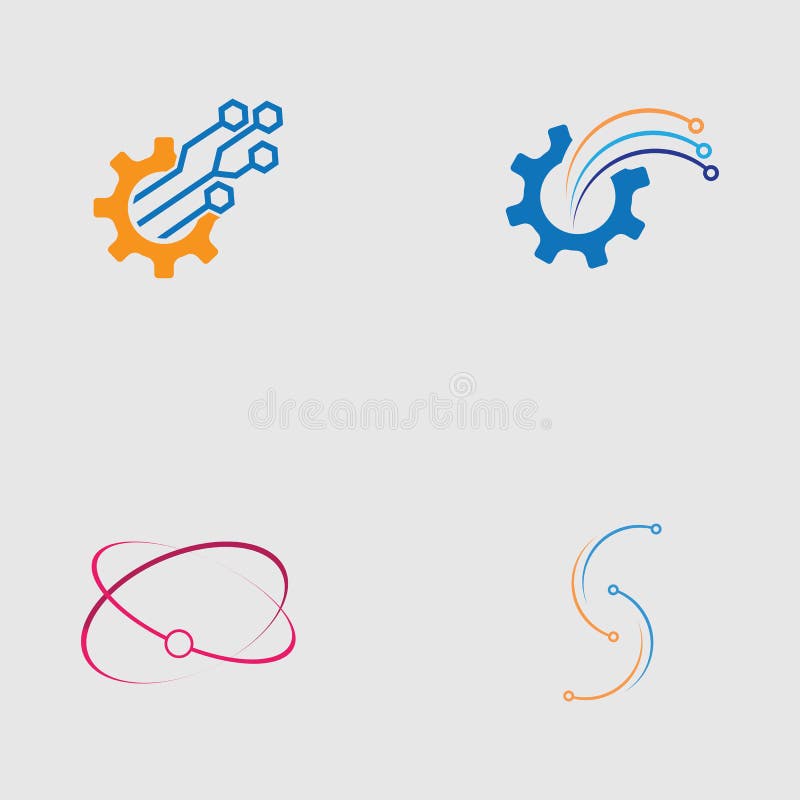 Technology Logo Design Vector Stock Vector - Illustration of sphere ...