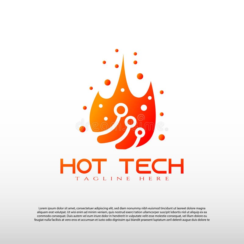Fire tech vector image stock vector. Illustration of poster - 139065422