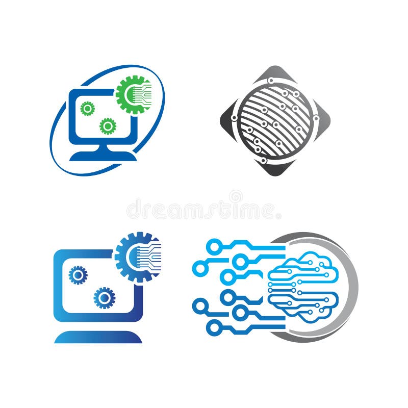 Technology Logo Images Illustration Design Stock Vector - Illustration ...