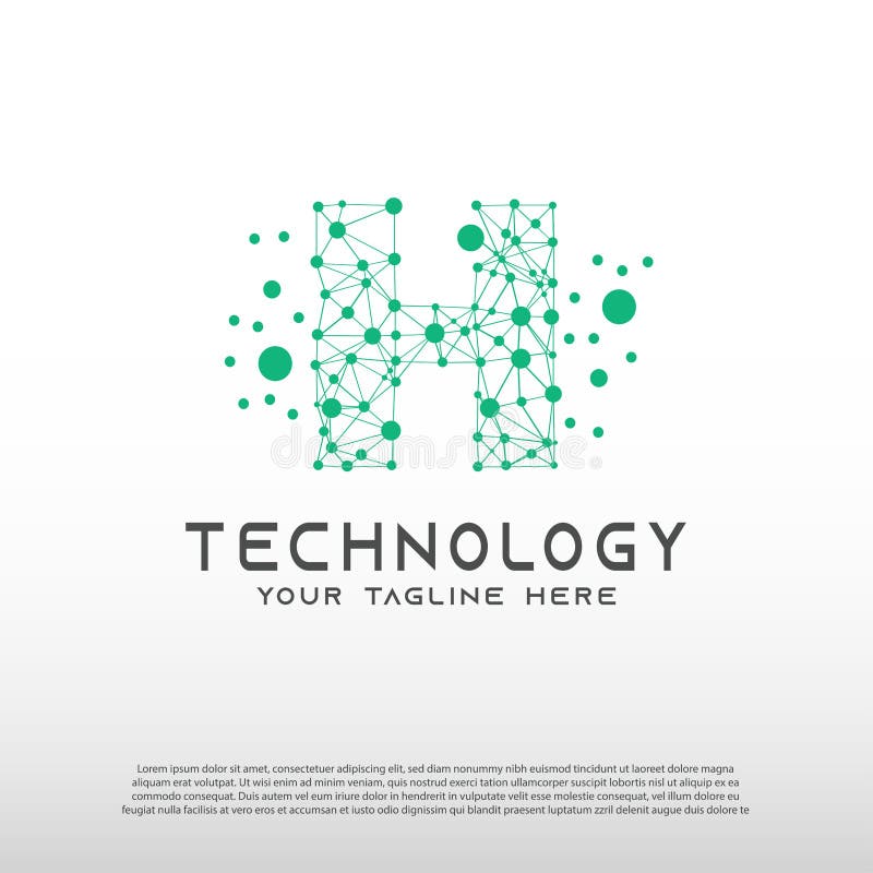 Technology Logo with Human Brain Concept, Technology Icon, Illustration ...
