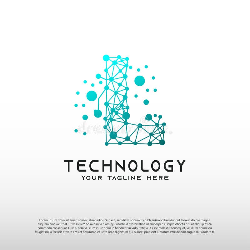 Technology Logo with Initial L Letter, Network Icon -vector Stock ...