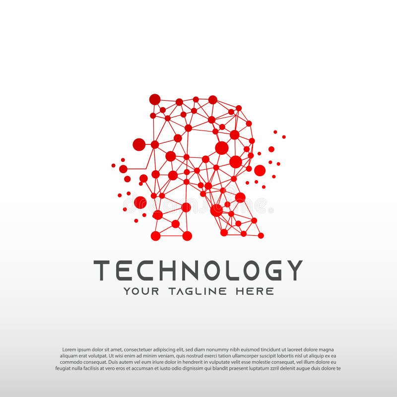 Technology Logo with Human Brain Concept, Technology Icon, Illustration ...
