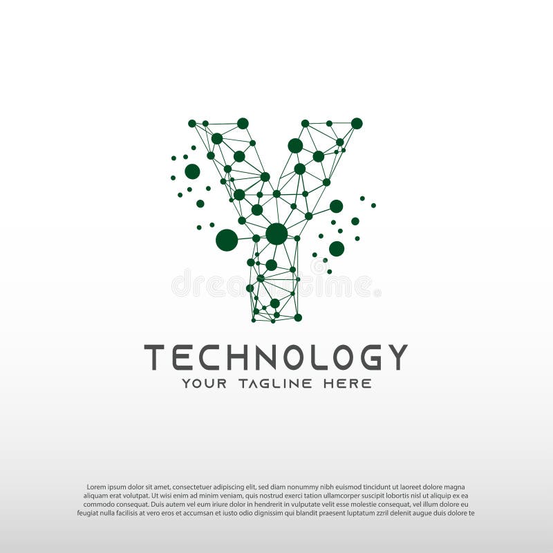 Technology Logo with Initial Y Letter, Network Icon -vector Stock ...