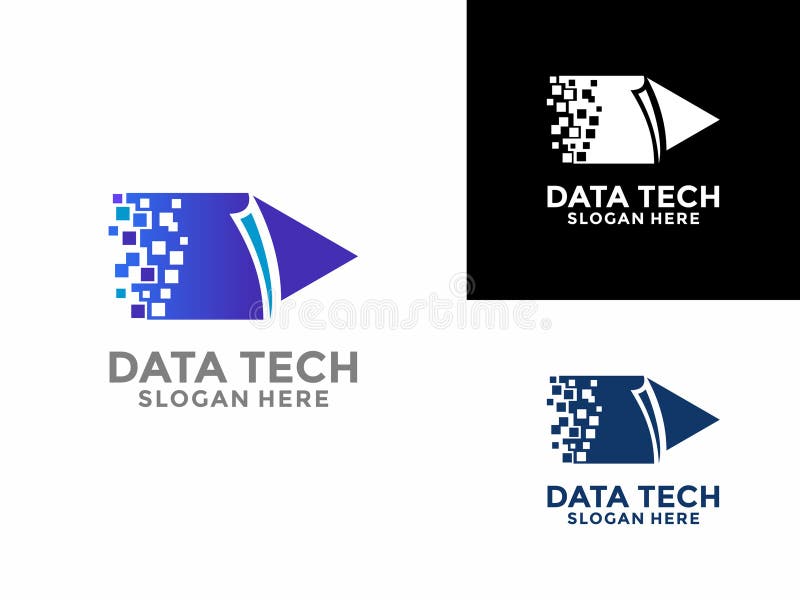 Technology Logo Simple Tech Design. Fast Transfer Data Tech Logo Vector ...