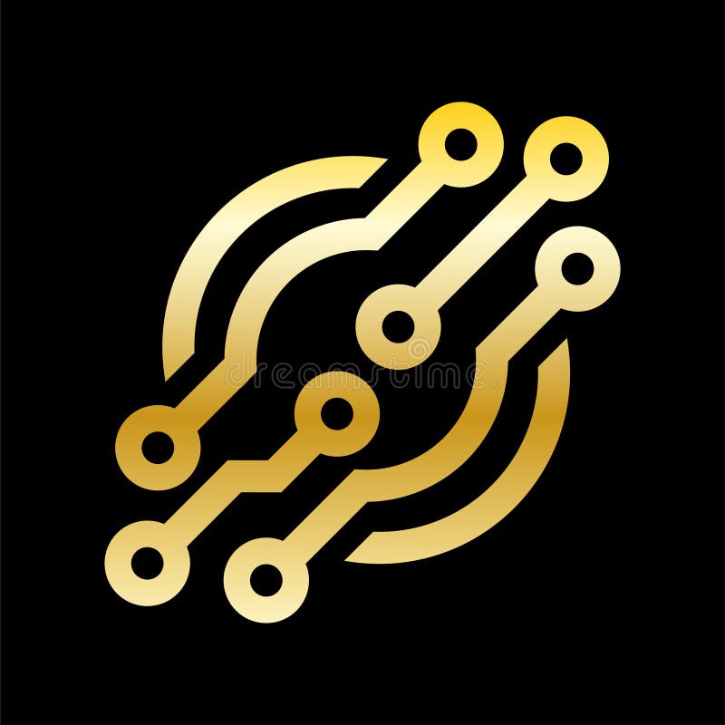 Technology Logo Simple Tech Design. Vector Creative Abstract Circle ...