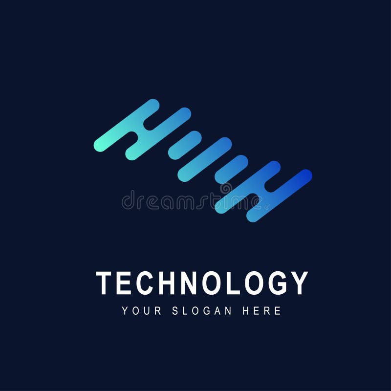 Technology Logo Simple Tech Design. Vector Creative Abstract Modern ...