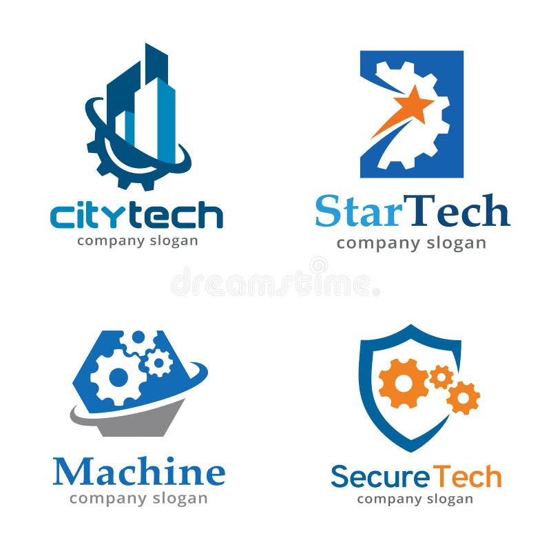 Technology Logo Template Design Vector Stock Vector - Illustration of ...