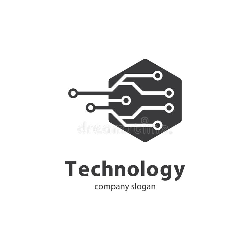 Technology logo template stock vector. Illustration of data - 193300281