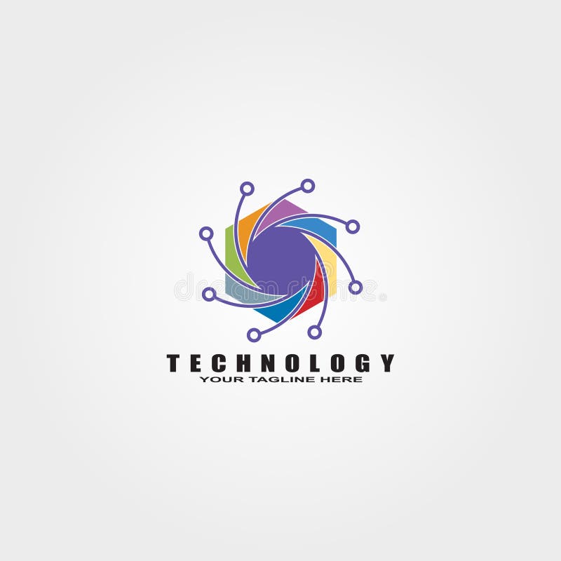 Technology Logo Templates. Vector Logos for Business Corporate, Element ...