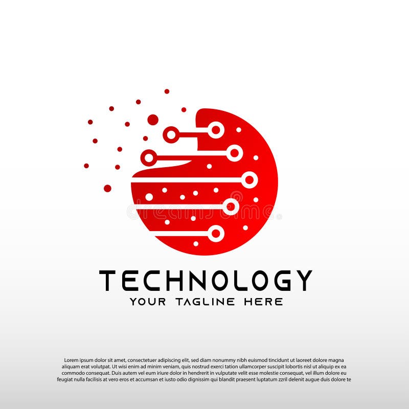 Technology Logos, Future Technology Icons, Circuits with Line Styles ...
