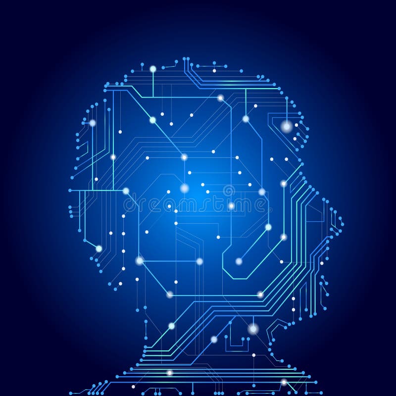 Technology man stock vector. Illustration of abstract - 52200549