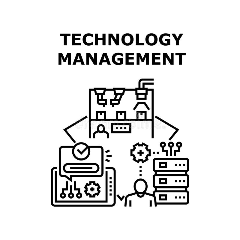 Technology Management Icon Vector Illustration Stock Vector ...