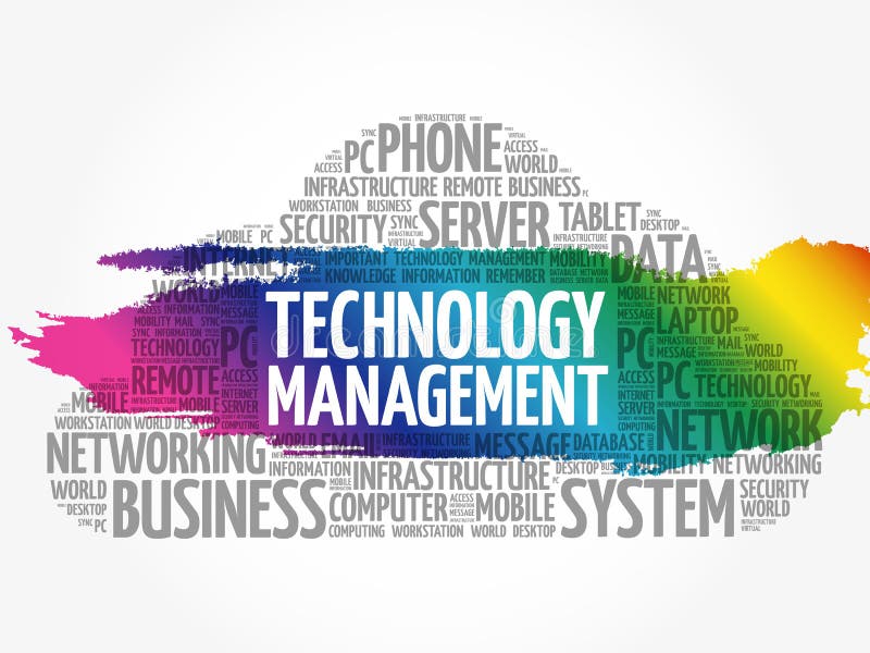 Technology Management Word Cloud, Business Concept Stock Illustration ...