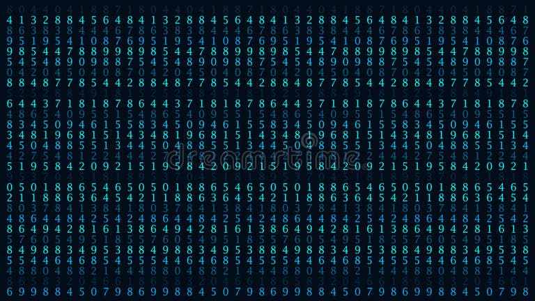 Technology Matrix Background Cyber Security With Falling Number On Screen Vector Binary Code