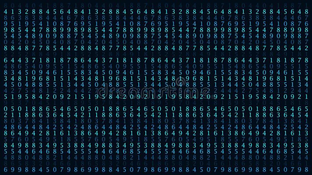 Technology Matrix Background Cyber Security With Falling Number On Screen Vector Binary Code