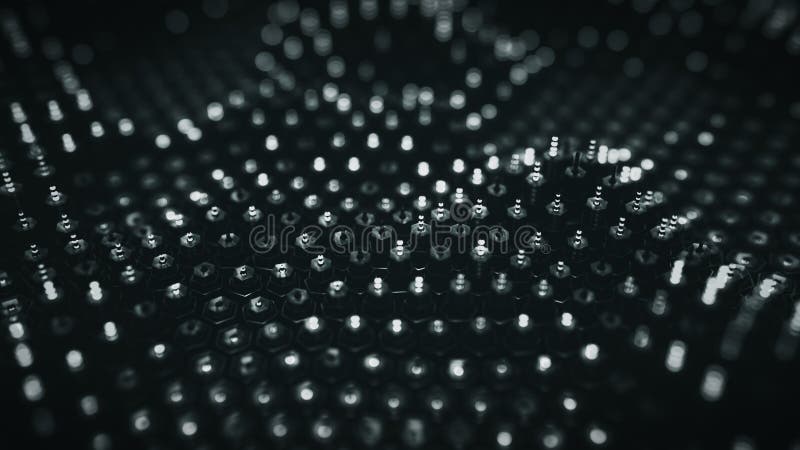 Technology Matrix of Hex 3D Render Illustration Stock Illustration ...