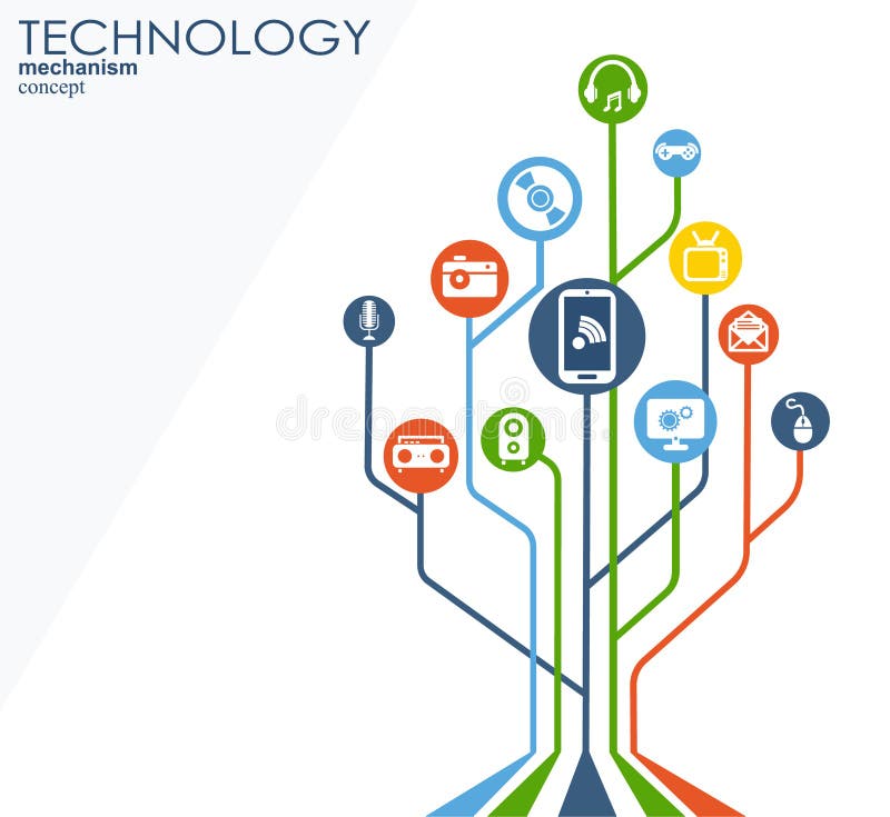 Technology Mechanism Concept Stock Vector - Illustration of system ...