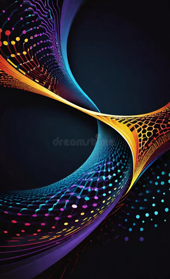 Technology or Medical Shape Patterns Ai Generated Stock Illustration ...
